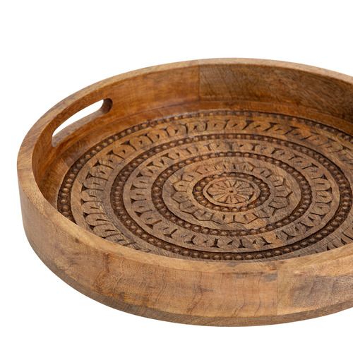 High St. Mandala Mango Wood Serving Tray | Temple & Webster