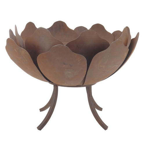 High St. Lotus Flower Iron Fire Pit | Temple & Webster