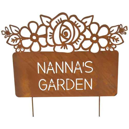 Lolly Nanna's Garden Iron Stake | Temple & Webster