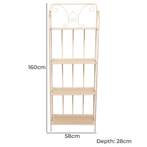 Aspen 4 Tier Iron Shelving Unit | Temple & Webster