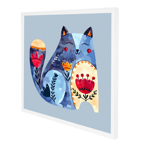 BelleAvenue Blue Cat Wall Art | Temple & Webster