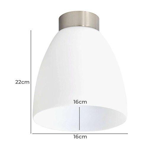 Bright Sea Lighting Erin Glass Batten Fix Ceiling Light | Temple & Webster