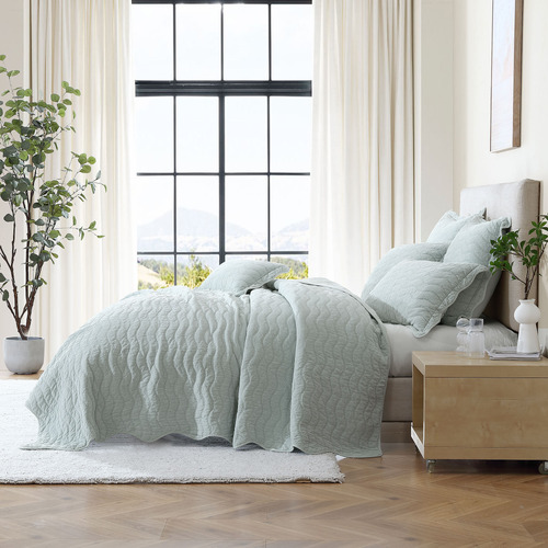 Indiana Stonewashed Velvet Queen/King Coverlet | Temple & Webster