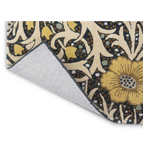 Teal Seaweed Hand-Tufted Wool-Blend Rug | Temple & Webster