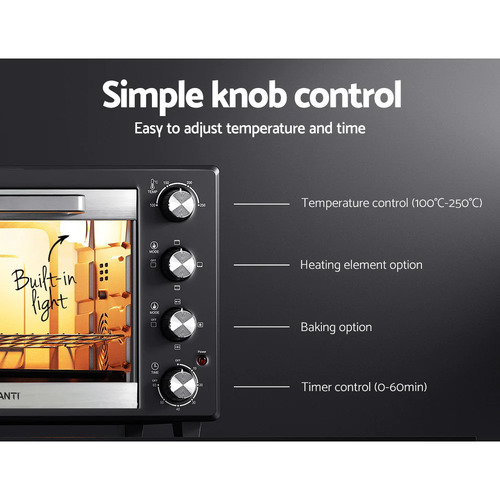 Dwell Home Devanti Electric Convection Benchtop Oven | Temple & Webster