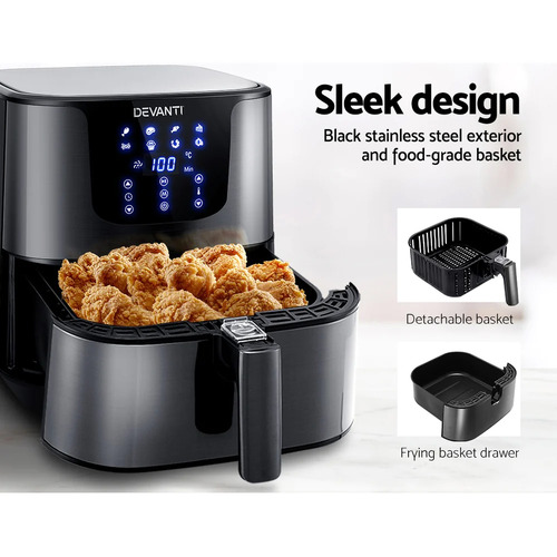 Dwell Home Devanti 7L Digital Air Fryer | Temple & Webster