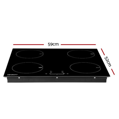 Dwell Home Devanti 4 Burner Electric Induction Cooktop | Temple & Webster