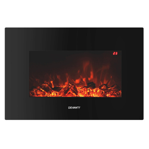 2000W Devanti Electric Fireplace Heater | Temple & Webster