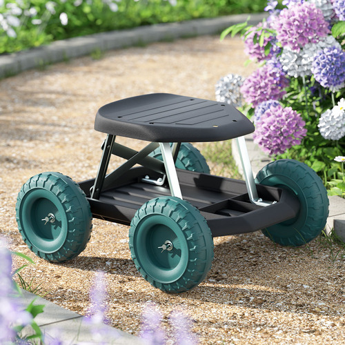 Dwell Home Eleanor Gardening Stool with Wheels | Temple & Webster