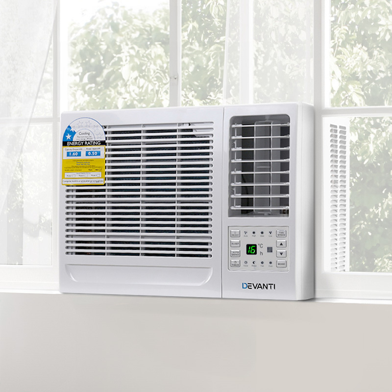 Dwell Home Devanti 1.6kW White Window Air Conditioner | Temple & Webster