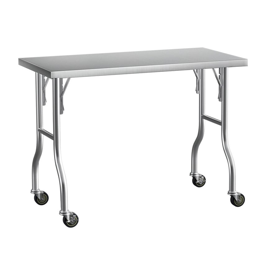 Cefito Foldable Prep Table with Wheels | Temple & Webster