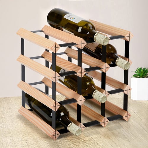 Sparrow 12 Bottle Pine Wood Wine Rack | Temple & Webster