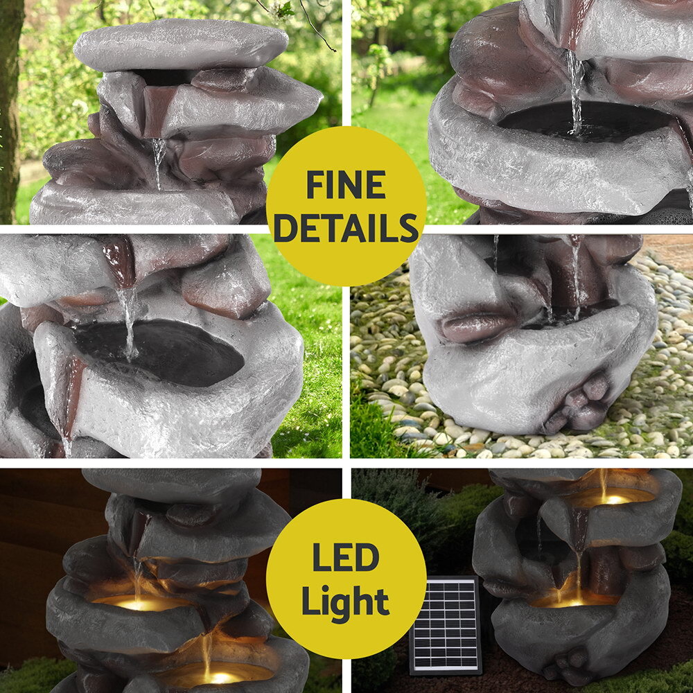 Dwell Home Sylvie Solar Fountain with LED | Temple & Webster