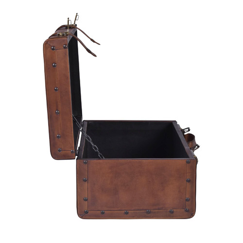 2 Piece Truscott Leather Trunk Set | Temple & Webster