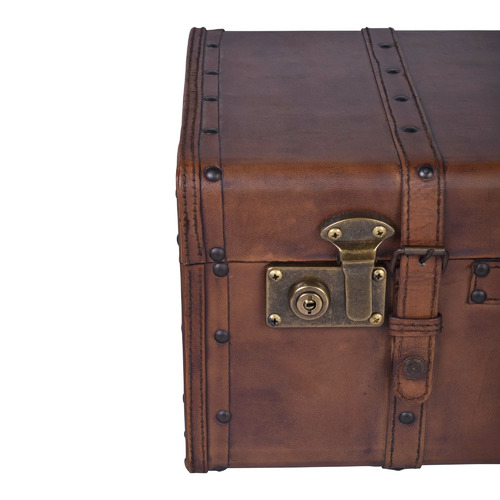 2 Piece Truscott Leather Trunk Set | Temple & Webster