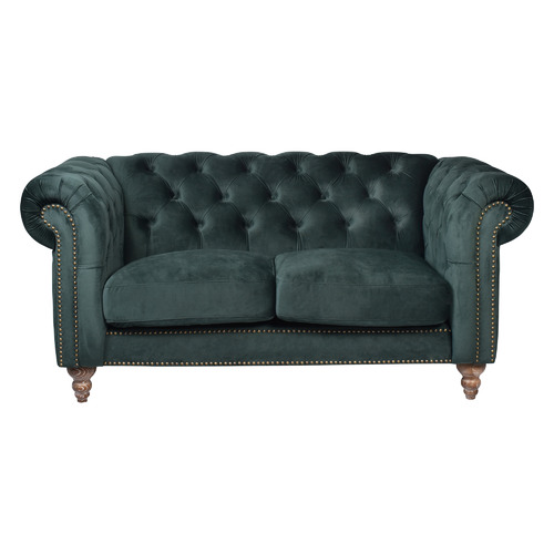 Chartwell Home Raguel 2 Seater Velvet Sofa | Temple & Webster