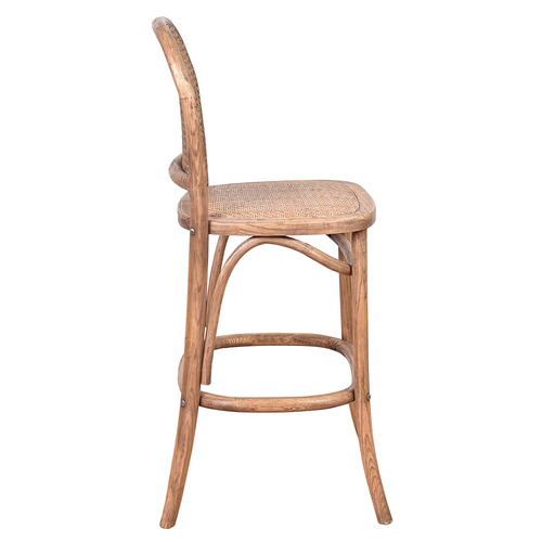 66cm Adalia Reclaimed Oak Wood Counter Stool | Temple & Webster