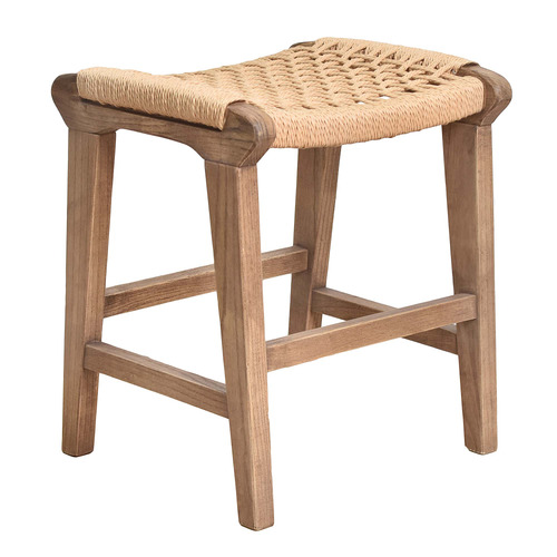 Margarid Recycled Oak Wood Ottoman Stool | Temple & Webster