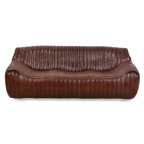 Chartwell Home Lucas 3 Seater Cowhide Leather Sofa | Temple & Webster