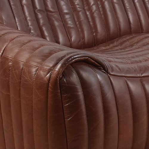 Chartwell Home Lucas 3 Seater Cowhide Leather Sofa | Temple & Webster