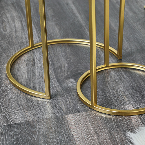 Maddison Lane 2 Piece Marley Marble Nesting Side Table Set | Temple ...