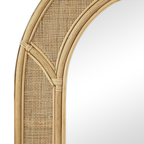 Maddison Lane Sixtus Arched Rattan Full Length Mirror | Temple & Webster