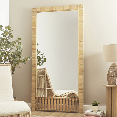 Maddison Lane Linus Rattan Full Length Mirror | Temple & Webster