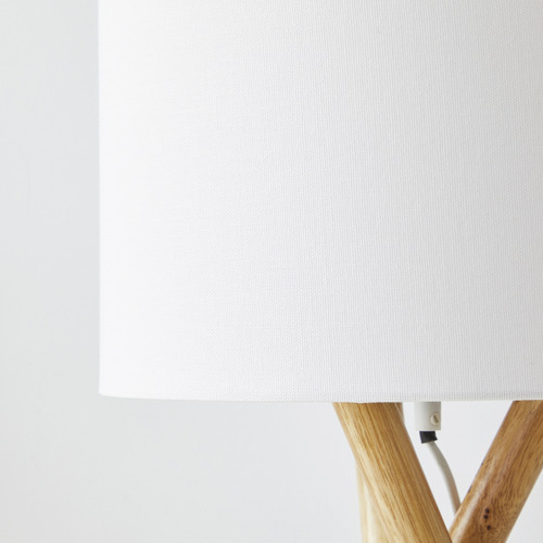 52cm Alira Rubberwood Table Lamp | Temple & Webster