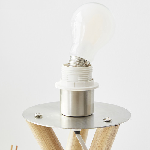 52cm Alira Rubberwood Table Lamp | Temple & Webster