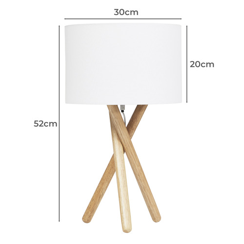 Maddison Lane Alira Rubberwood Table Lamp | Temple & Webster