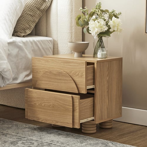 Maddison Lane Roberts 2 Drawer Bedside Table | Temple & Webster