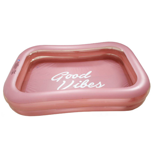 Good Vibes Pink Inflatable Family Pool | Temple & Webster