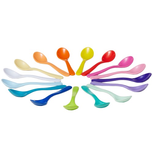 Meloware 16 Piece Assorted Premium Melamine Gelato Spoon Set | Temple ...