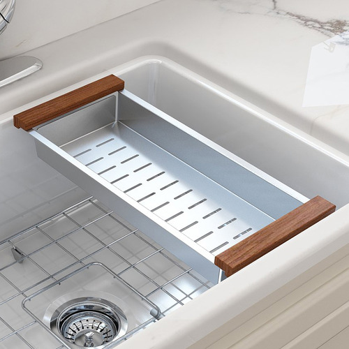 430mm Stainless Steel Sink Colander | Temple & Webster