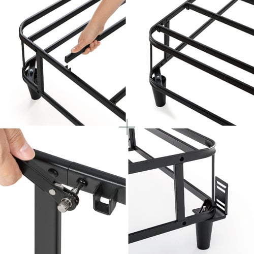 Studio Home Zane Metal & Fabric Bed Base | Temple & Webster