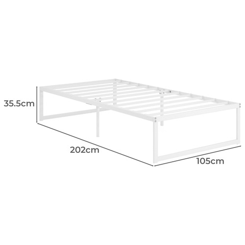 Studio Home White Beier Metal Bed Base | Temple & Webster