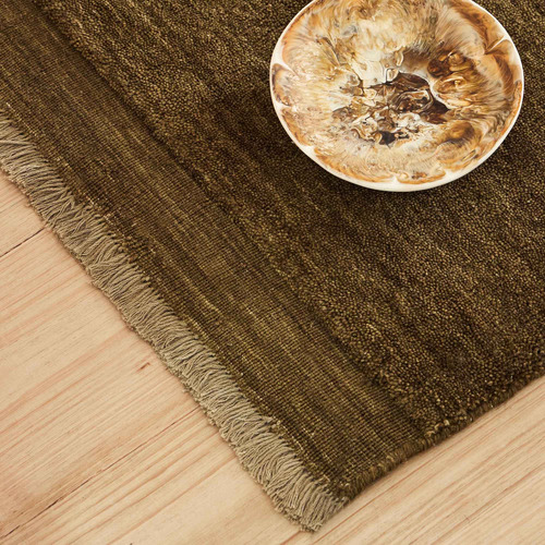 Oakmoss Silvio Hand-Woven Wool Rug | Temple & Webster