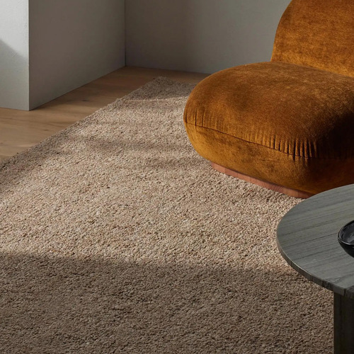 Taupe Marceau Hand-Loomed Wool-Blend Rug | Temple & Webster