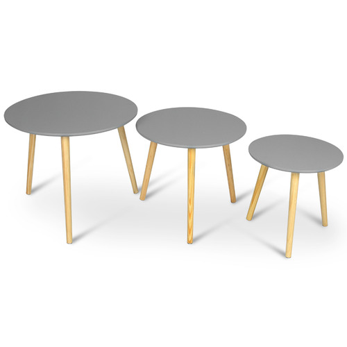 York street 3 Piece Aura Nesting Coffee Table Set | Temple & Webster