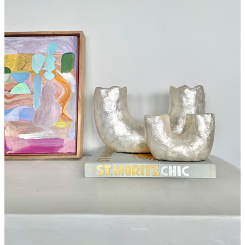 LaAbode 2 Piece Pearl Horn Capiz Shell Vase Set | Temple & Webster