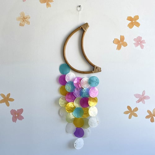 Multi-Coloured Rattan & Capiz Shell Wall Accent | Temple & Webster