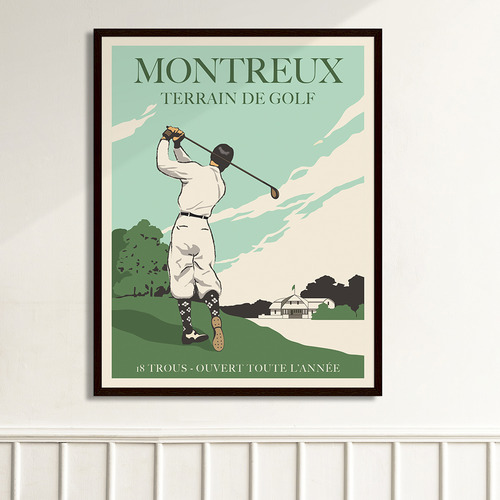 Golf Poster II Framed Paper Print Wall Art | Temple & Webster