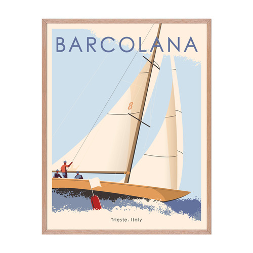 PrinthouseCollective Sailing Poster I Framed Paper Print Wall Art ...