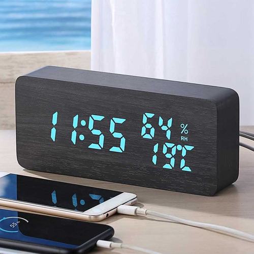 TimeTreasureHome Malo LED Digital Alarm Clock | Temple & Webster
