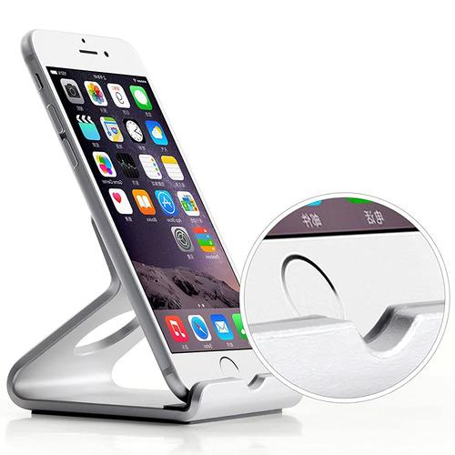 TimeTreasureHome Silver Aluminium Mobile Phone & Tablet Stand | Temple ...