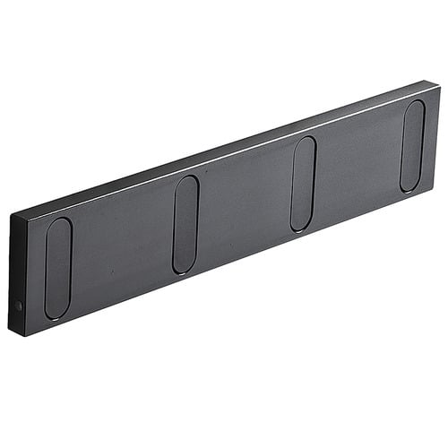 TimeTreasureHome Hugo Black Aluminium Alloy 4 Robe Hook | Temple & Webster