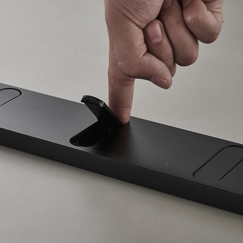 TimeTreasureHome Hugo Black Aluminium Alloy 4 Robe Hook | Temple & Webster