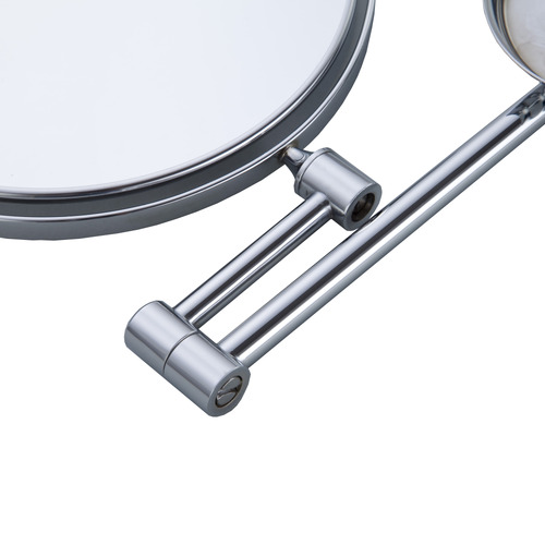 Penelope Round Stainless Steel Shaving Mirror | Temple & Webster