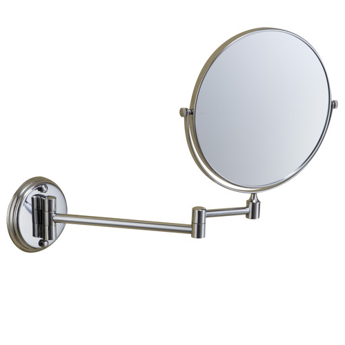 Penelope Round Stainless Steel Shaving Mirror | Temple & Webster