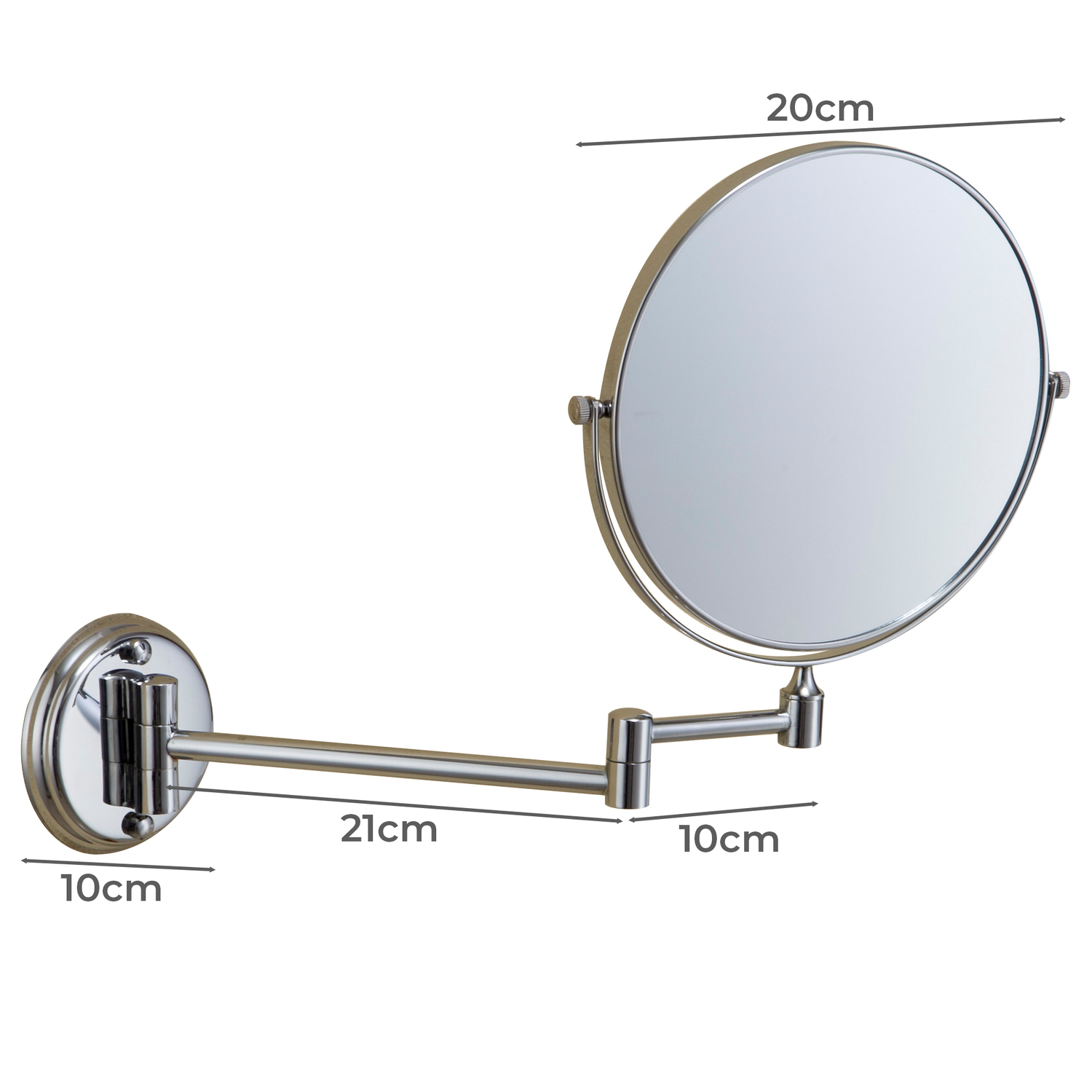 TimeTreasureHome Penelope Round Stainless Steel Shaving Mirror | Temple ...